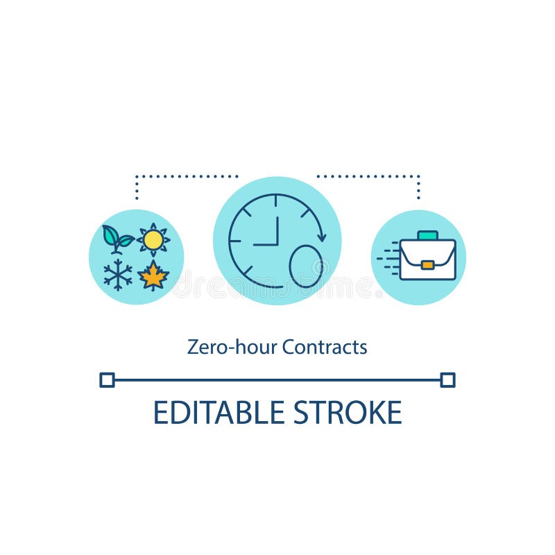 Zero Hour Contract Concept Icon Stock Vector - Illustration of ...