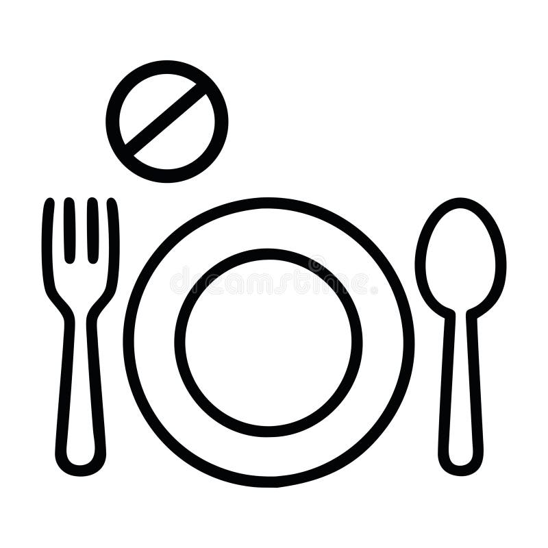 Zero Hunger Empty Plate stock vector. Illustration of hunger - 367441763