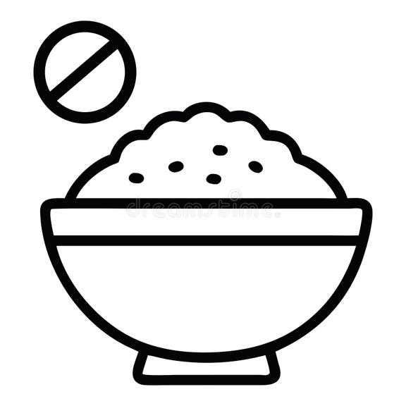 Zero Hunger Rice Bowl stock vector. Illustration of nourishment - 367441457