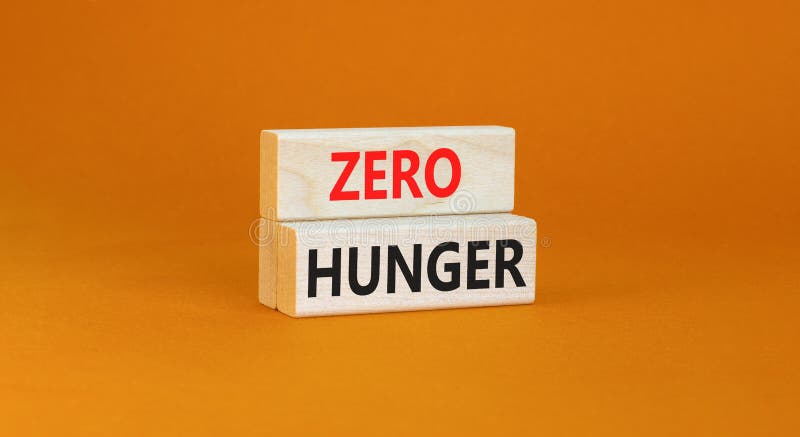 Zero Hunger Symbol. Concept Words Zero Hunger on Wooden Blocks on a ...