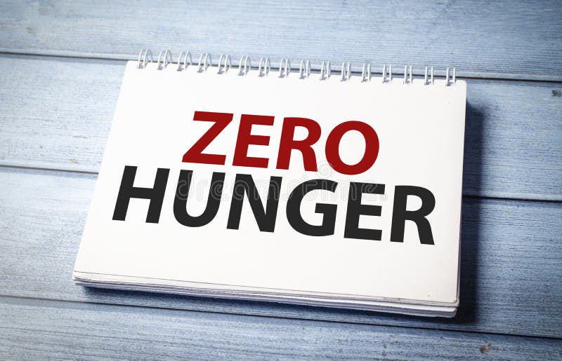 Zero Hunger Symbol on Notepad and Wooden Background Stock Image - Image ...