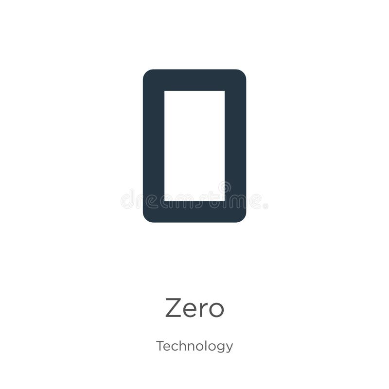 Zero Icon Vector. Trendy Flat Zero Icon from Technology Collection ...