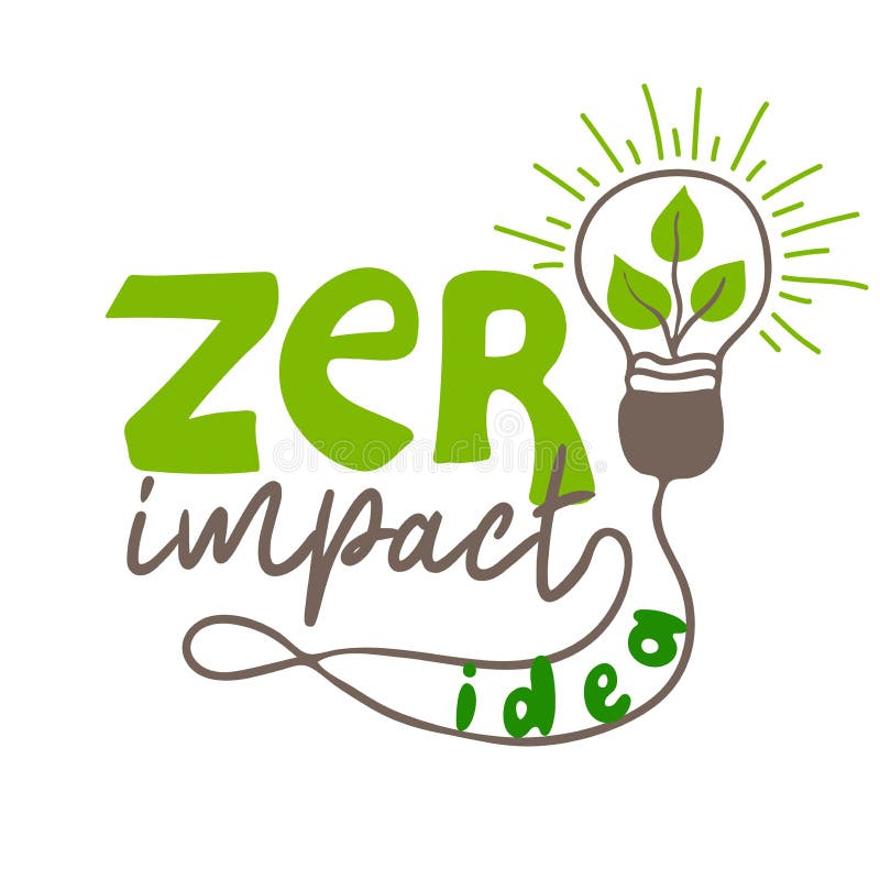 Zero Impact Idea. Handwritten Motivational Quote Stock Vector ...