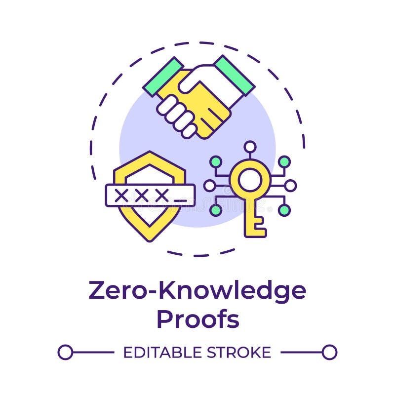 Zero-knowledge Proofs Multi Color Concept Icon Stock Vector - Illustration of abstract, privacy ...