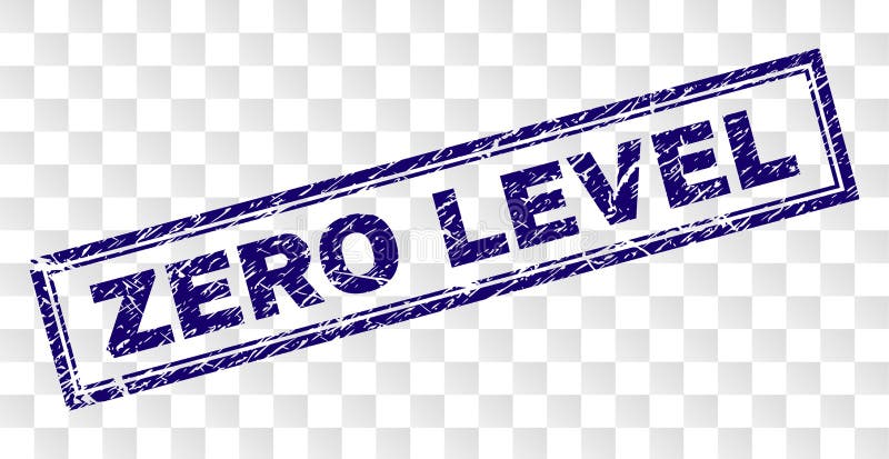 Scratched ZERO LEVEL Rectangle Stamp Stock Vector - Illustration of ...