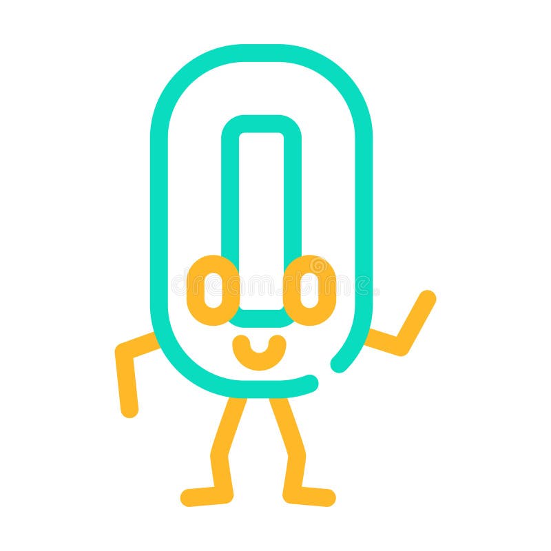 Zero Number Character Color Icon Vector Illustration Stock Vector ...