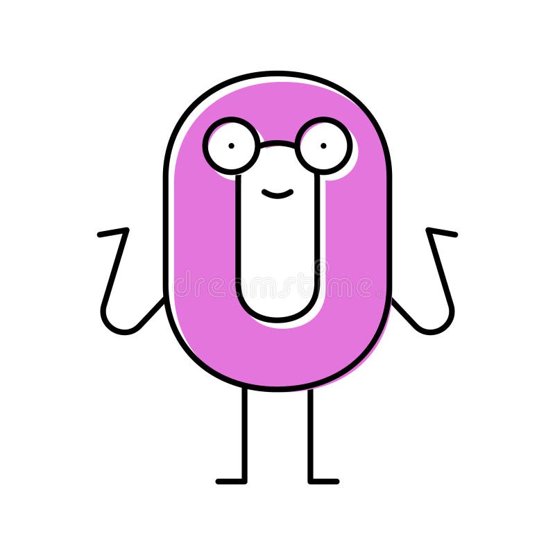 Zero Number Character Color Icon Vector Illustration Stock Vector ...