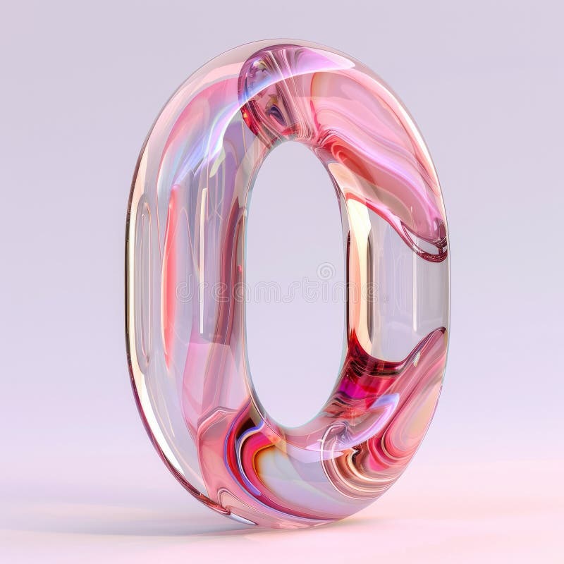 The 0 or Zero Number in the Form of a Transparent Liquid Material ...
