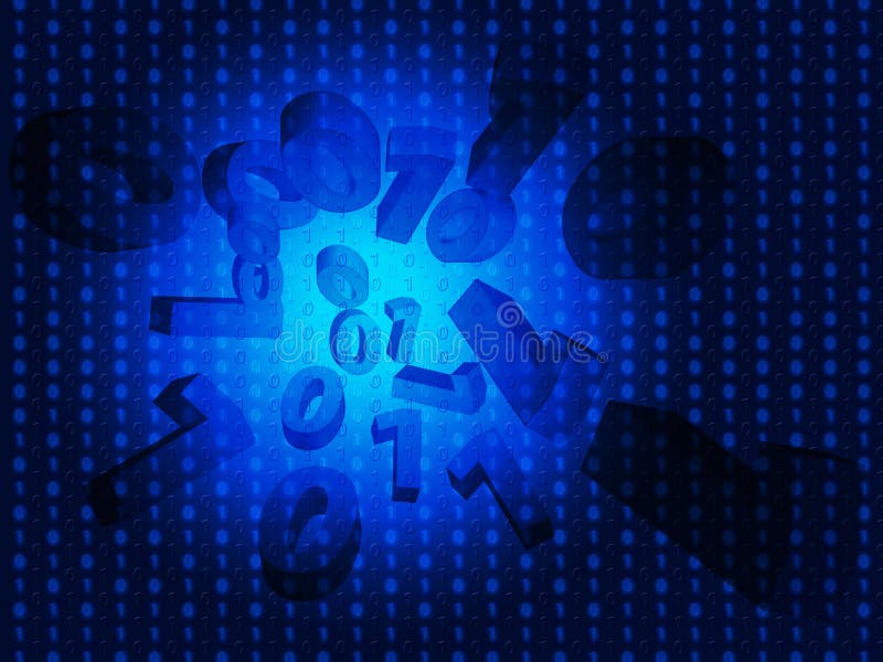 Zero One Background Means Binary Computer Programming Stock ...