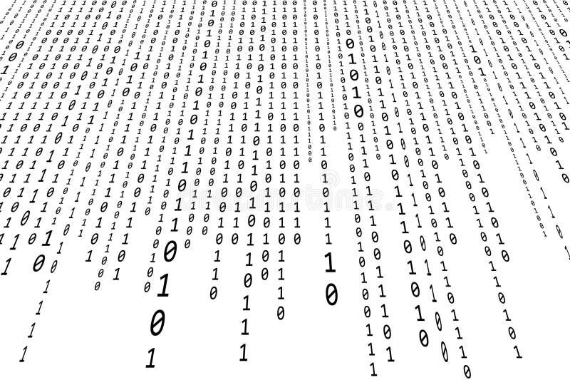 Binary Code Zero One Flowing Radiating Pattern Background Image of Binary Code. Stock ...