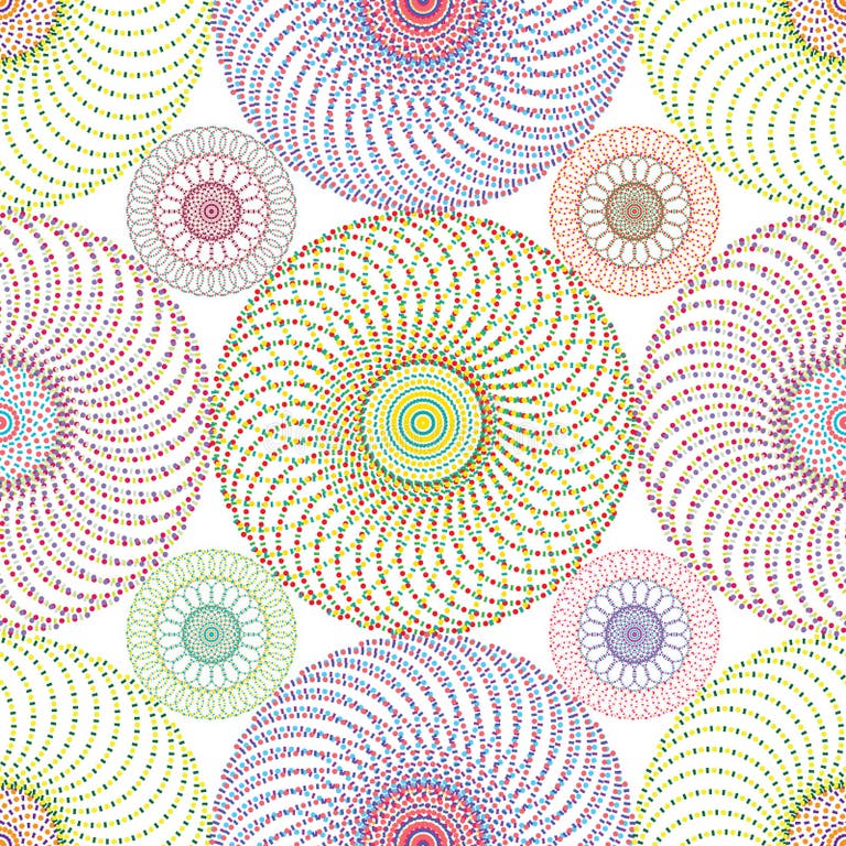 Zero One Circle Seamless Pattern Stock Vector - Illustration of ...