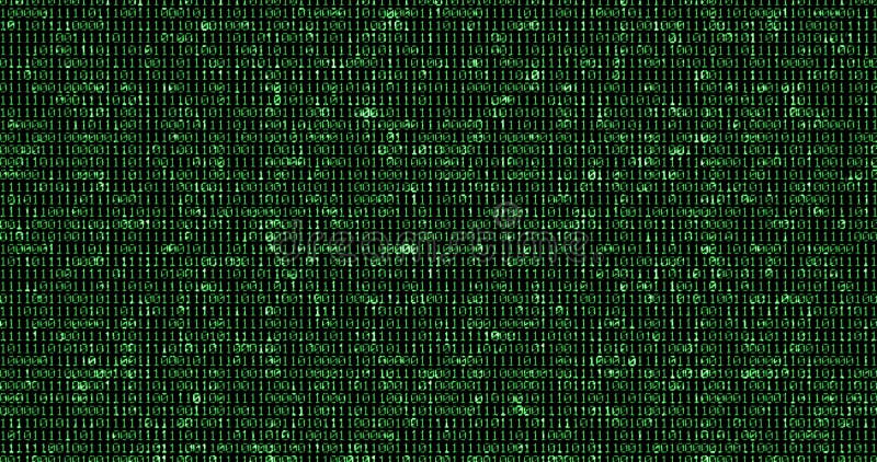 Falling Zero-one Digits on the Screen. High Technology Concept Stock ...
