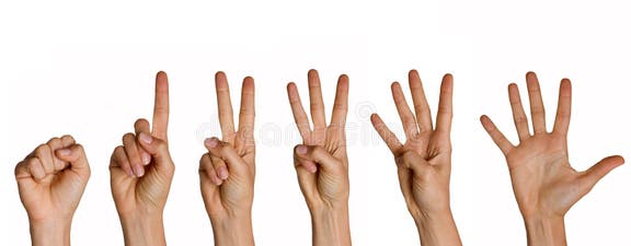 Zero, One, Two, Three, Four, Five, Stock Photo - Image of hand, object ...