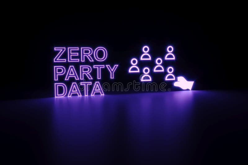 Big Data. Neon Symbol on Blue Map Background with Binary Code. Data ...