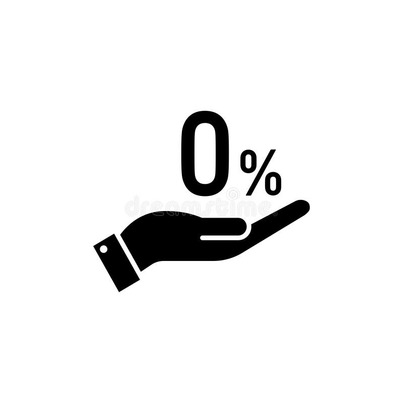 Zero percent icon set stock vector. Illustration of money - 332183620