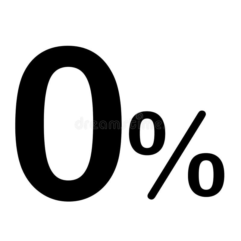 Zero Percent Icon on White Background. 0 Percents Sign. No Comission ...