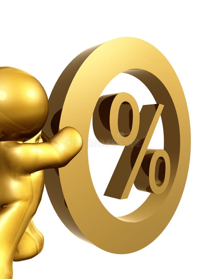 Zero percent interest rate stock illustration. Illustration of solo ...