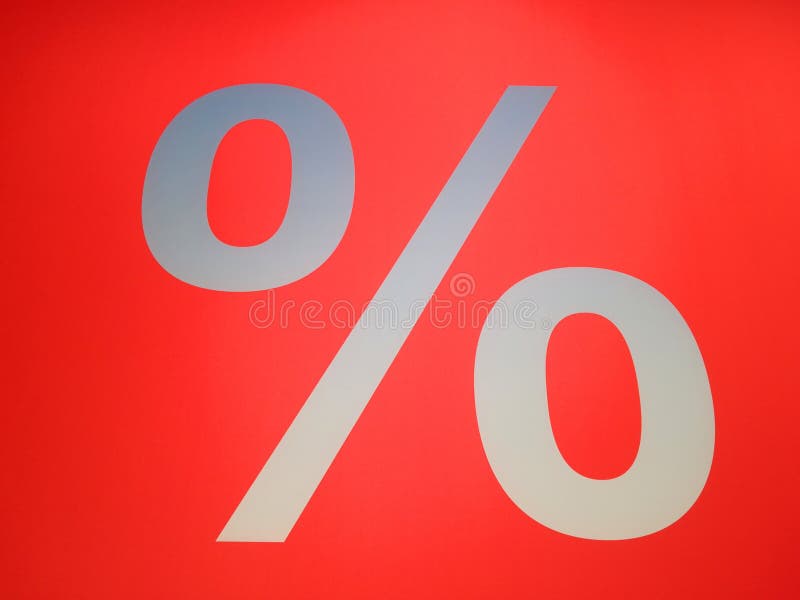 Zero Percent on Red Background Stock Image - Image of account, business ...