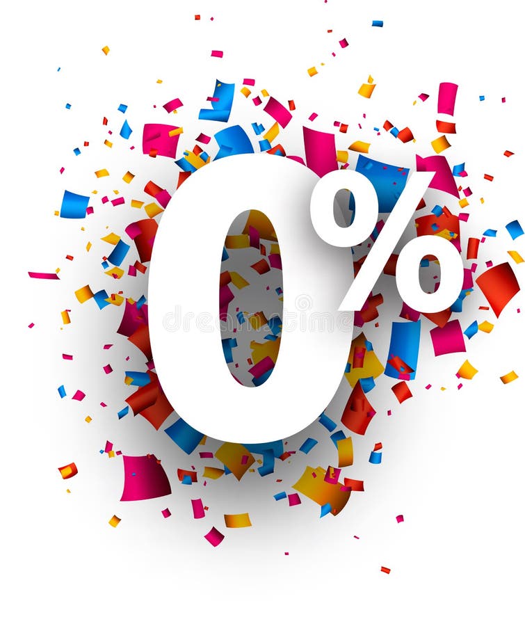 Zero percent 0 sign. stock vector. Illustration of payment - 90366427