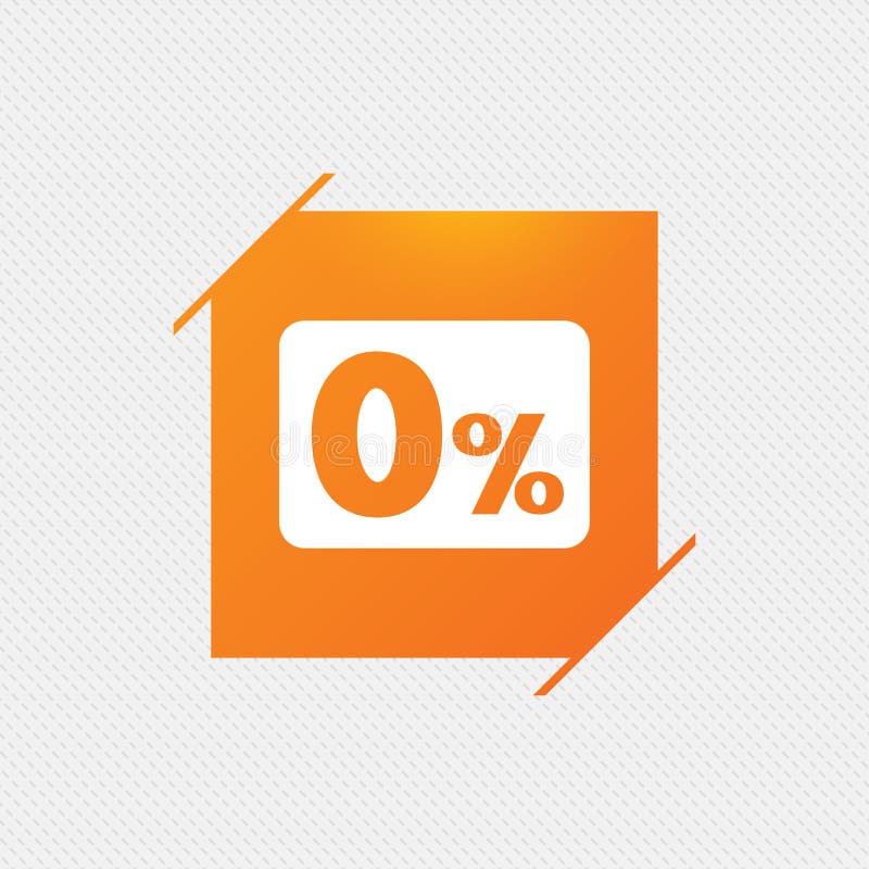 Zero Percent Sign Icon. Zero Credit Symbol. Stock Vector - Illustration ...