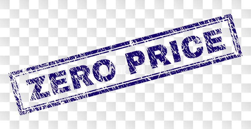Scratched ZERO PRICE Rectangle Stamp Stock Vector - Illustration of ...