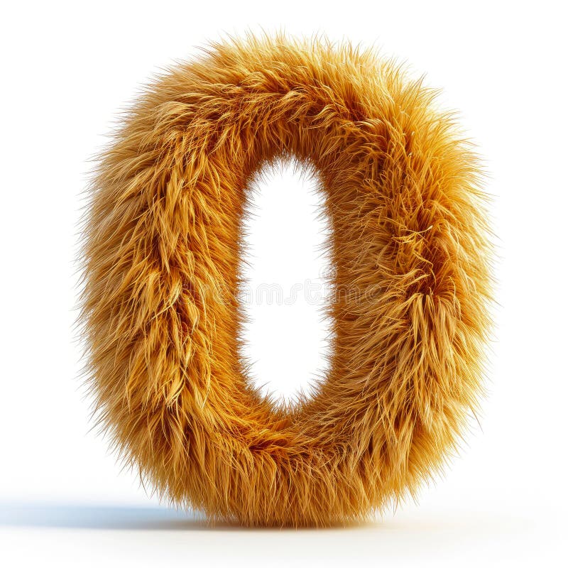 Zero-shaped Cuteness: Short-haired Bliss in Gold. Stock Illustration ...