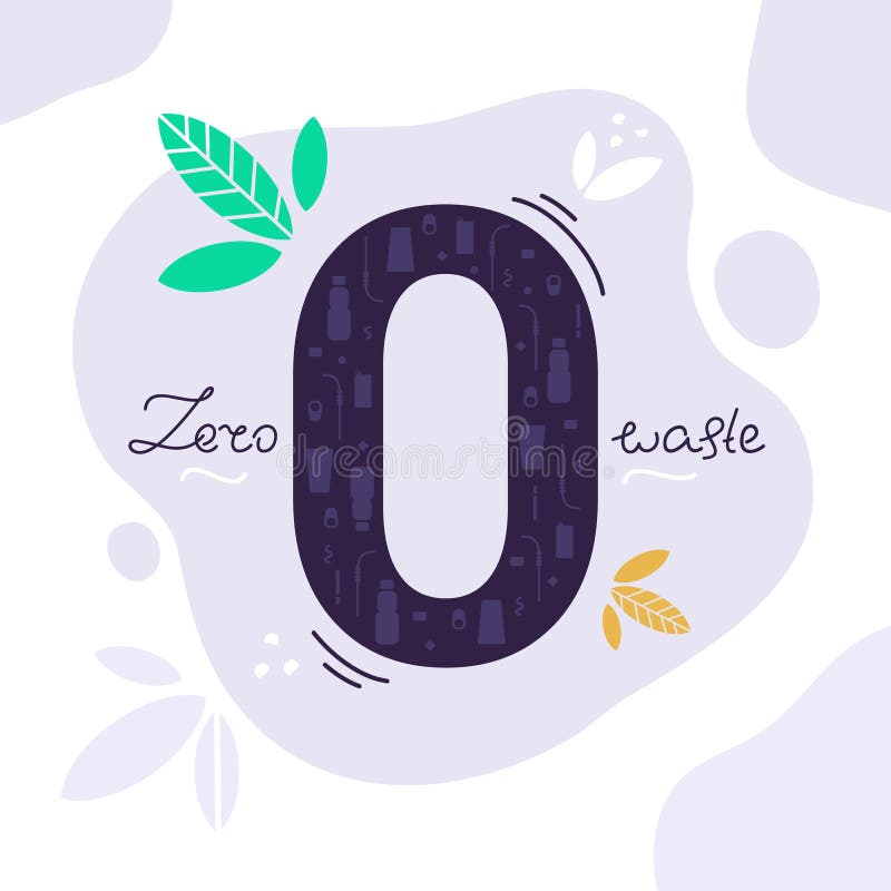 Zero Waste Illustration. Care and Protection of the Environment. Stock ...