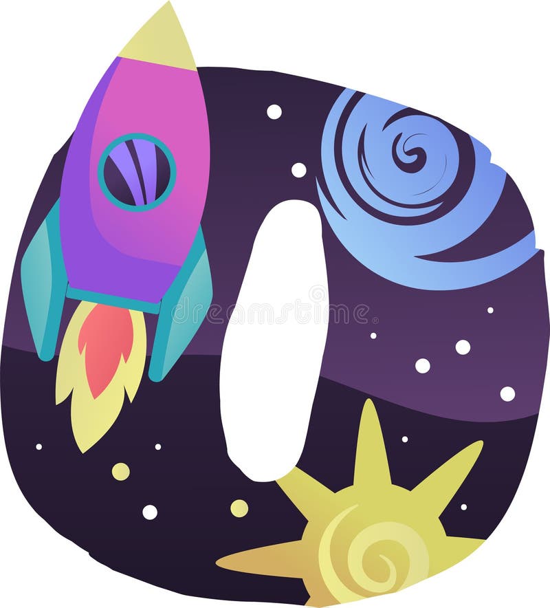 Zero Space Number stock vector. Illustration of software - 353255256