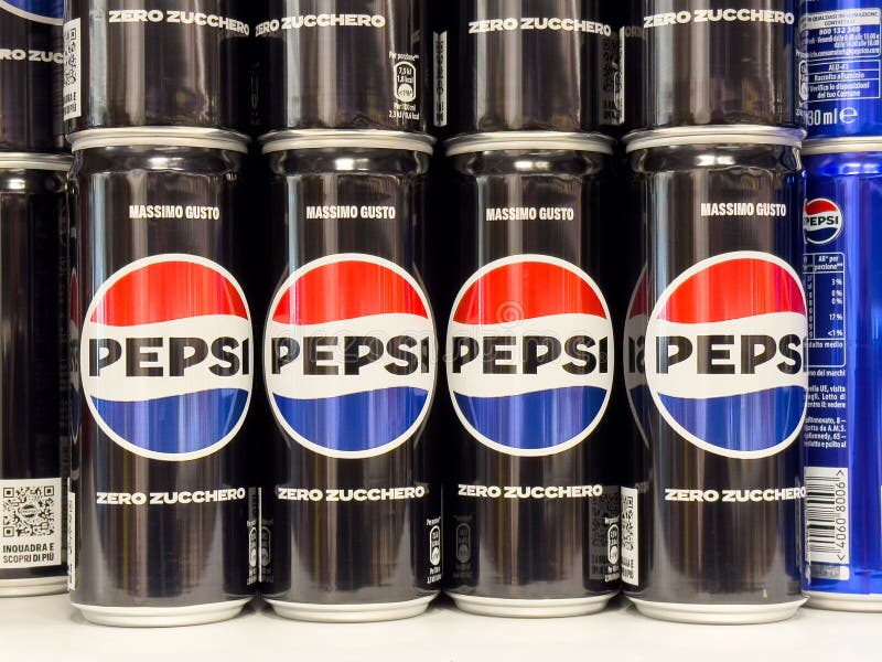 Zero Sugar Pepsi Cans Display in Grocery Store Shelf Editorial Image ...