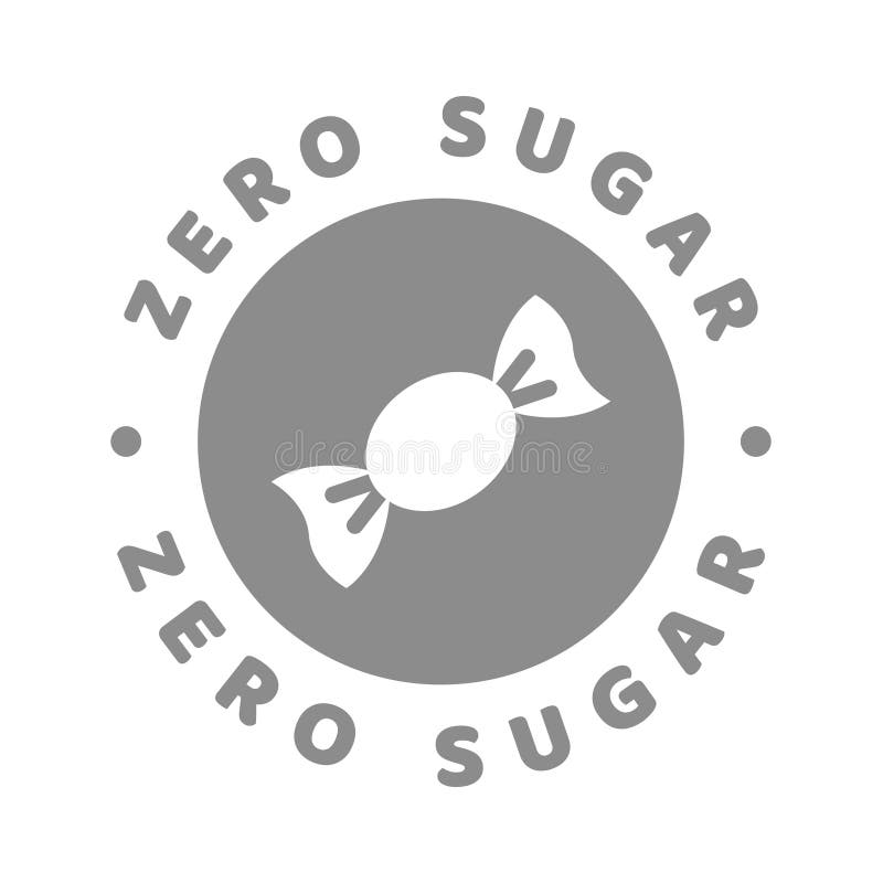 Zero sugar vector label stock illustration. Illustration of glyph ...