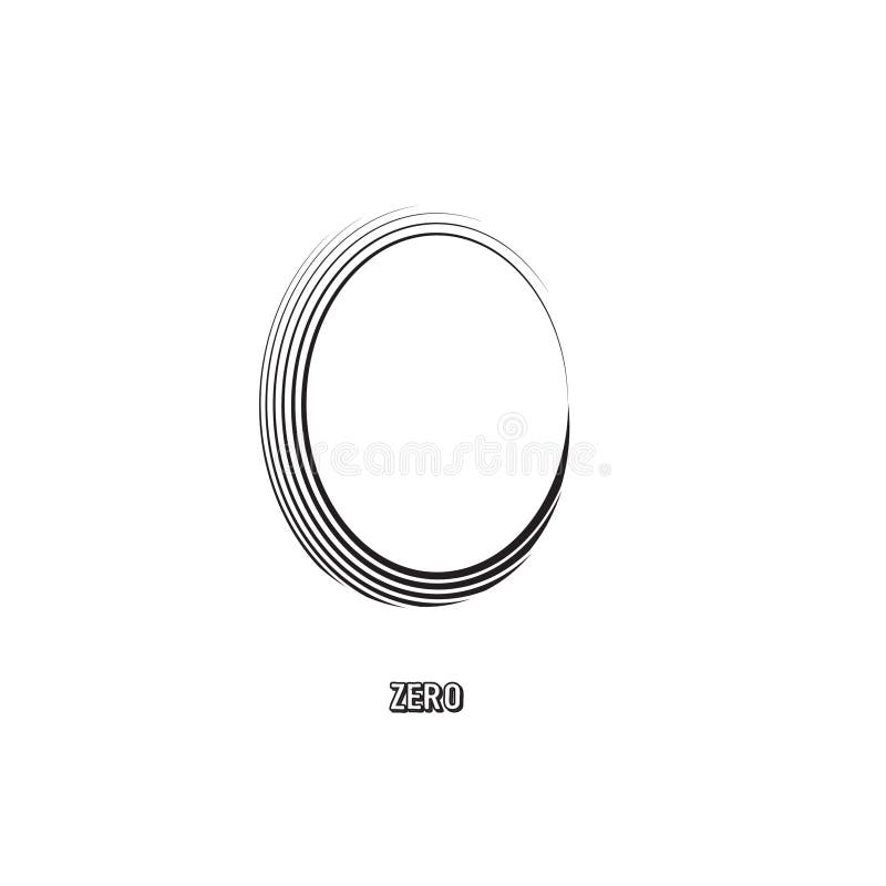 Original Zero Symbol Design Stock Vector - Illustration of minimal ...
