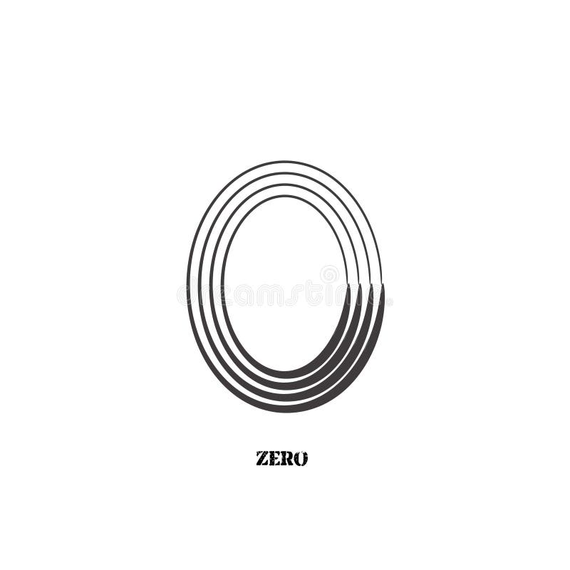 Original Zero Symbol Design Stock Vector - Illustration of alphabet ...
