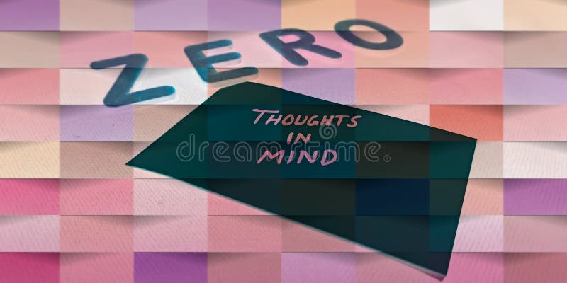 Zero Thoughts in Mind Alphanumeric Displayed on Water Drop Abstract ...