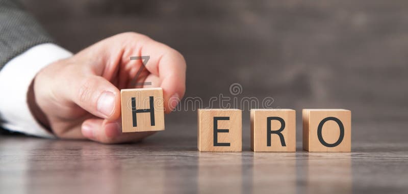 Zero To Hero. Motivational Text Stock Photo - Image of success, self ...