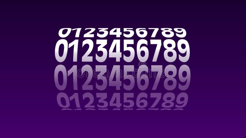 Zero To Nine Numbers in a Row ,3D Digits Animation with Nice Rotational ...
