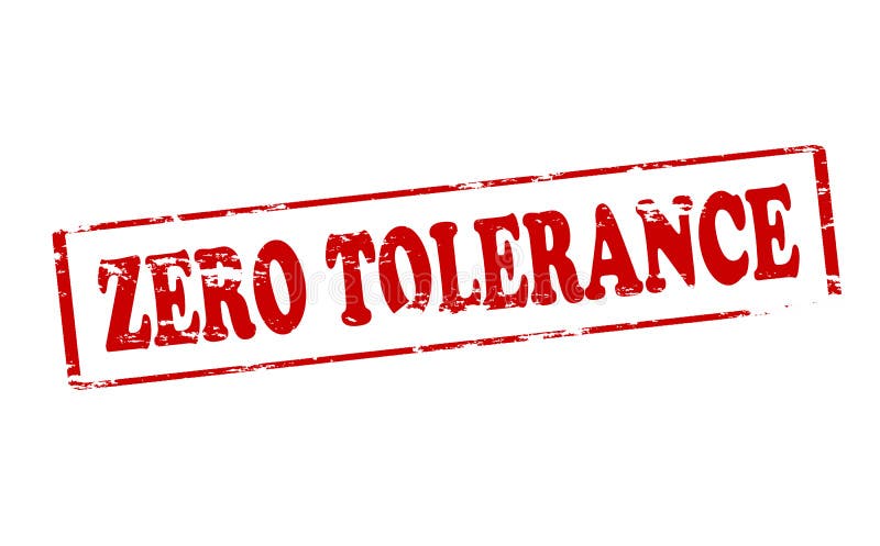 Zero tolerance stock vector. Illustration of rectangular - 82273512