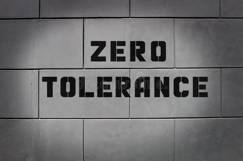 Zero Tolerance Warning Sign Stock Image - Image of clouds, roadsign ...