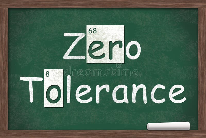 Zero Tolerance stock photo. Image of text, chemistry - 51070576