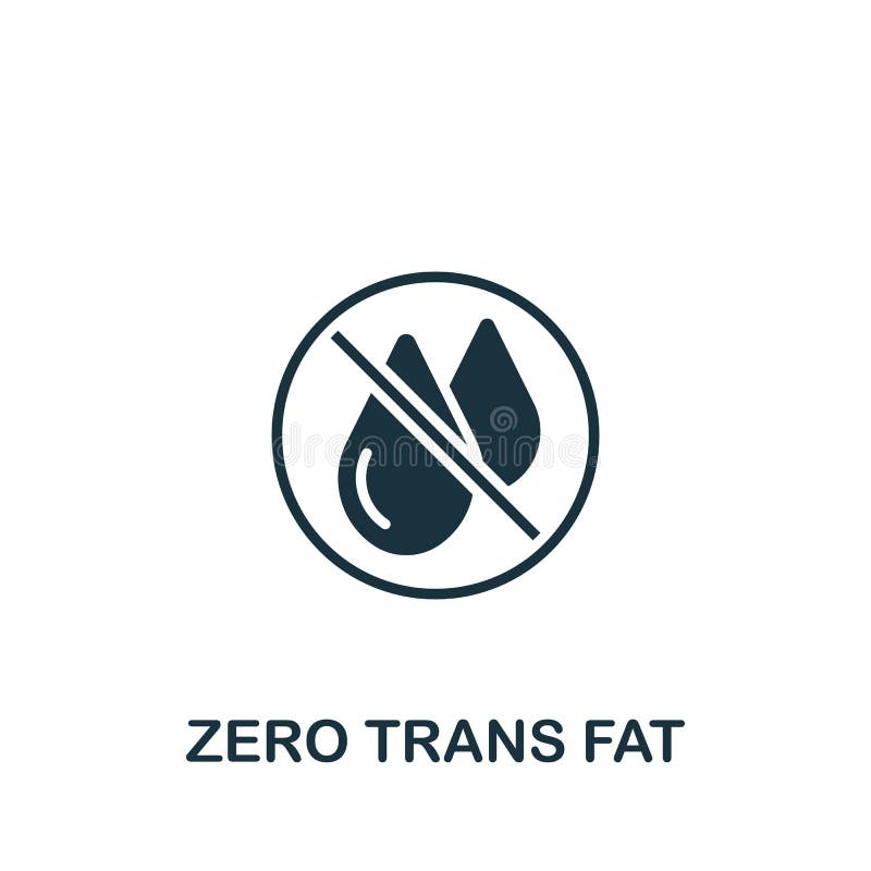 Zero Trans Fat Icon. Monochrome Simple Icon for Templates, Web Design ...