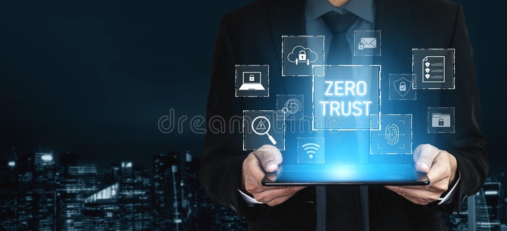 Zero Trust Cybersecurity Model and Data Protection Vouch Stock Photo - Image of endpoint ...
