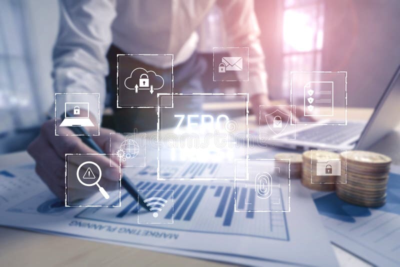 Zero Trust Cybersecurity Model and Data Protection Vouch Stock Photo ...