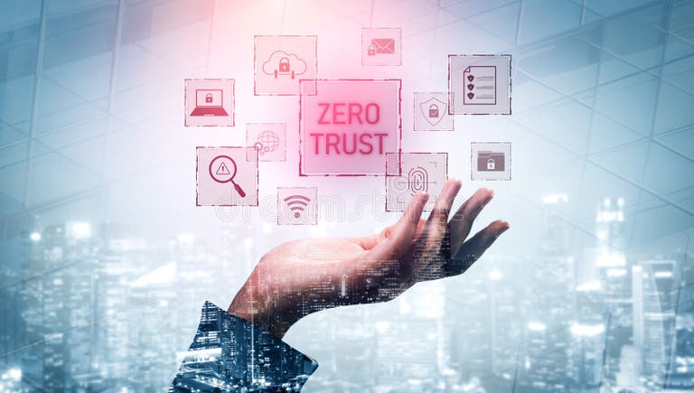 Zero Trust Cybersecurity Model and Data Protection Vouch Stock Image ...
