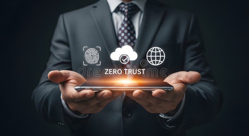 Zero Trust Security Model Concept with Cloud Fingerprint and Globe for Data Protection in ...