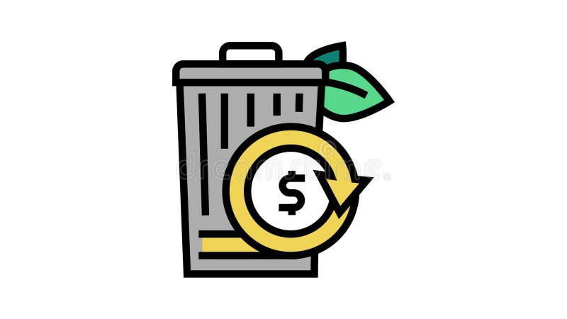Zero Waste Color Icon Animation Stock Footage - Video of development ...