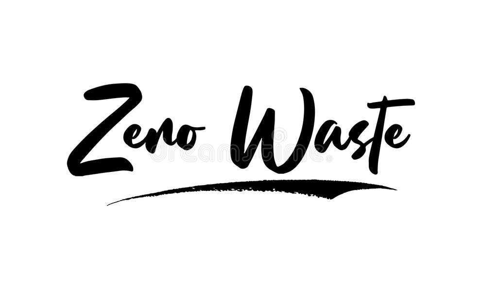 Zero Waste Bold Typography Lettering Text Vector Design Quote Stock ...