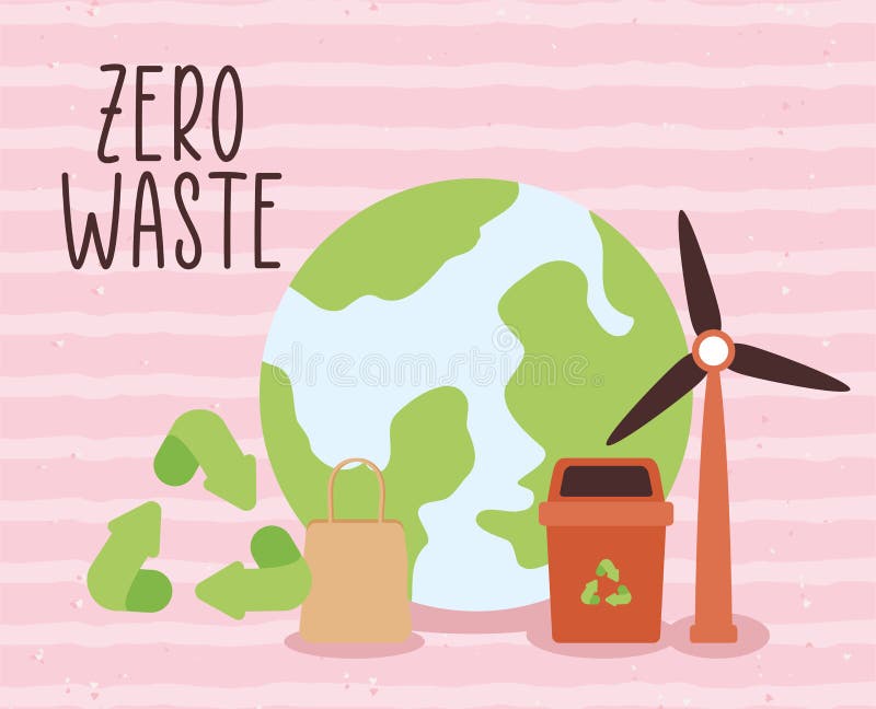 Zero waste card stock illustration. Illustration of design - 225226881