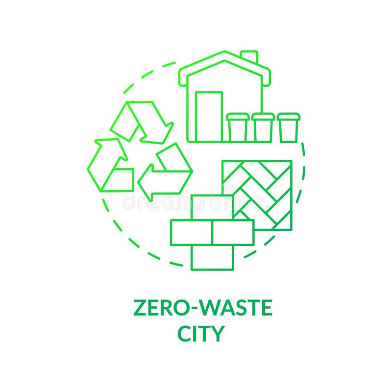Zero-waste City Green Gradient Concept Icon Stock Vector - Illustration ... Zero-waste City Green Gradient Concept Icon Stock Vector - Illustration ...