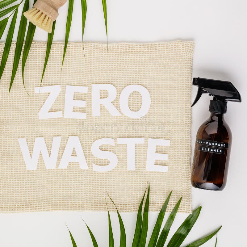 Zero Waste Concept, Eco Friendly Accessories, Flat Lay Stock Image ...