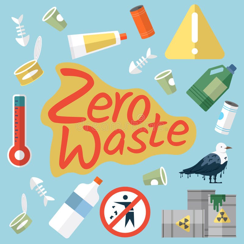 Zero Waste Concept. Various Plastic Refuse. Pollution Problem ...