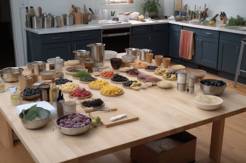 Zero-waste Cooking Demonstration, with Ingredients and Tools Laid Out ...